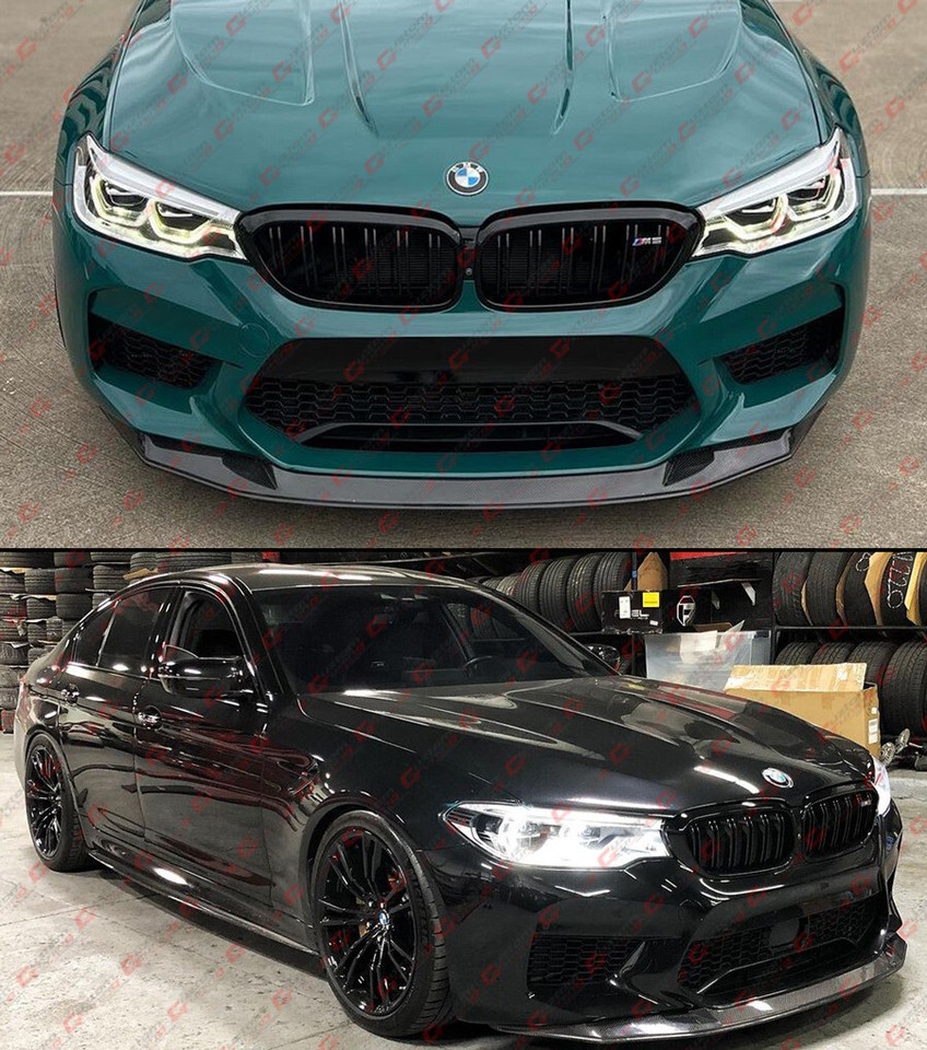 FOR 2018-2020 BMW M5 F90 GTS STYLE REAL CARBON FIBER FRONT BUMPER LIP ...