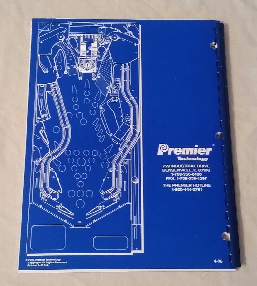 Gottlieb Premier Barb Wire Pinball Machine Original Manual & Schematics ...