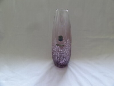 Lila Fischer Kristall Blumenvase Vase Blumen Tischvase Zimmervase Glas ...