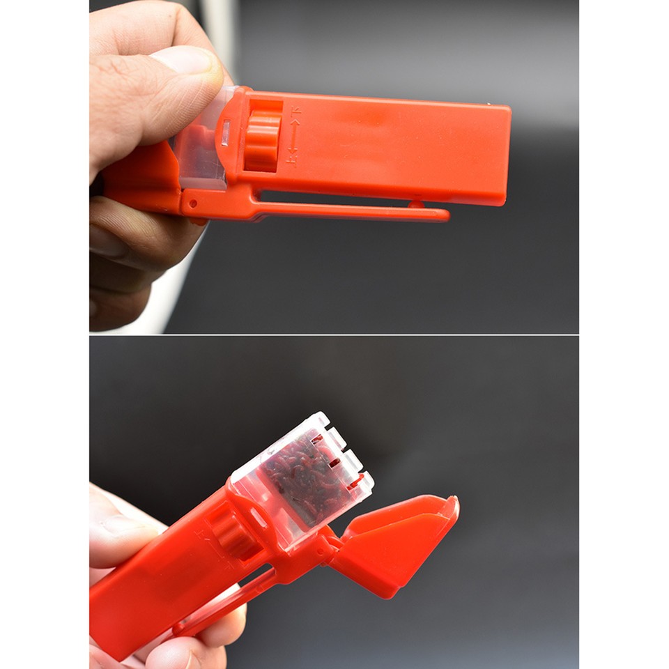 Red Worm Bait Hook Hook Fast Bait Clip Hanging Live Bait Tool Fishing ...