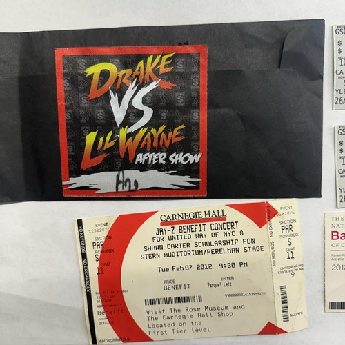 Lot of 4 Drake x Lil wayne Concert Ticket Stub and jay z 2014/2012 | eBay