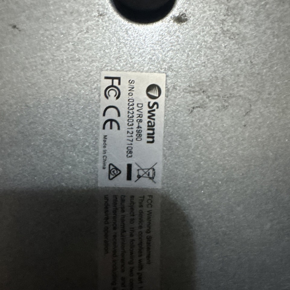 Swann 8 Channel 1080p HD DVR CCTV Recorder (Unit Only) - Tested ...