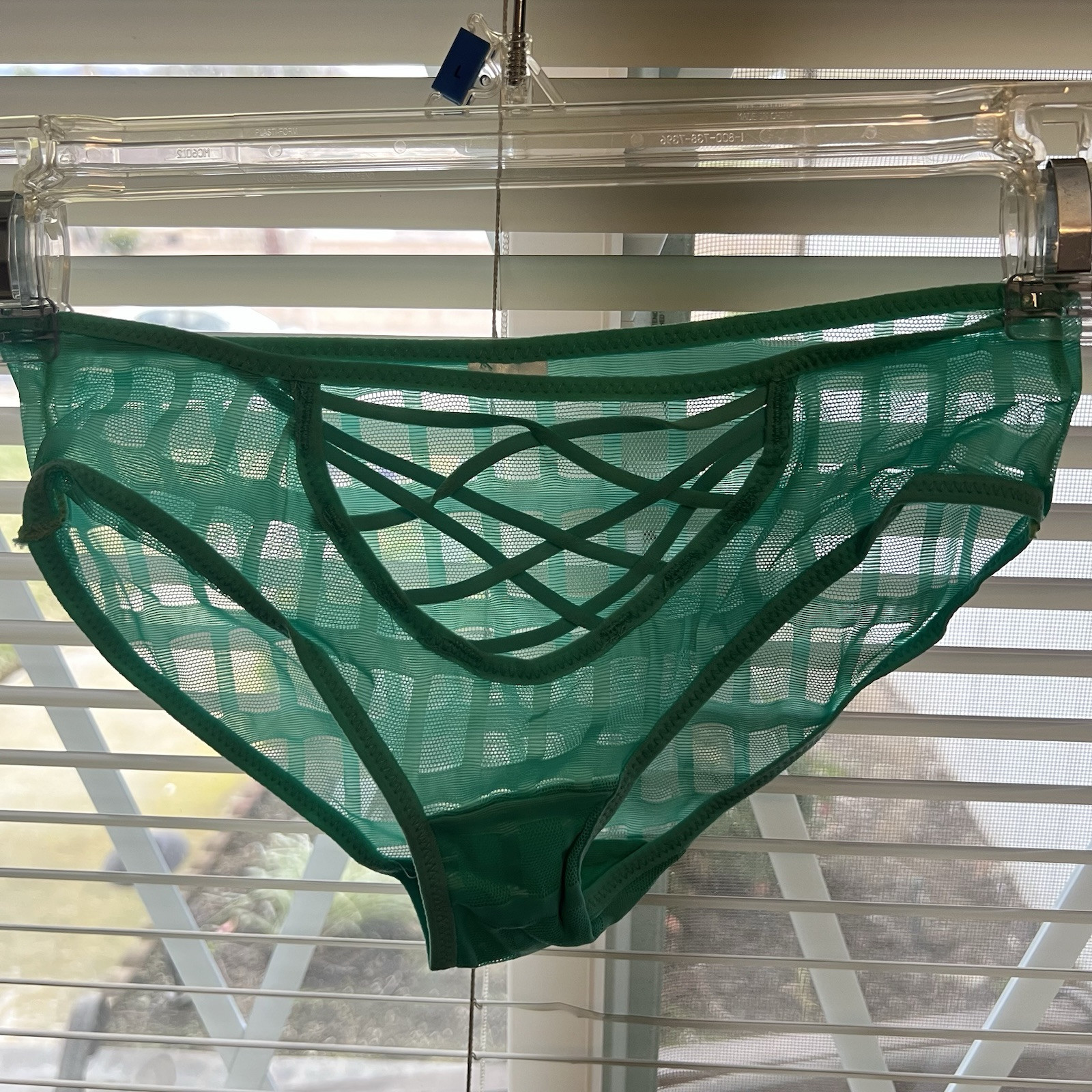 Vintage Panties Small Teal Green Cutout Sheer Bikini … - Gem
