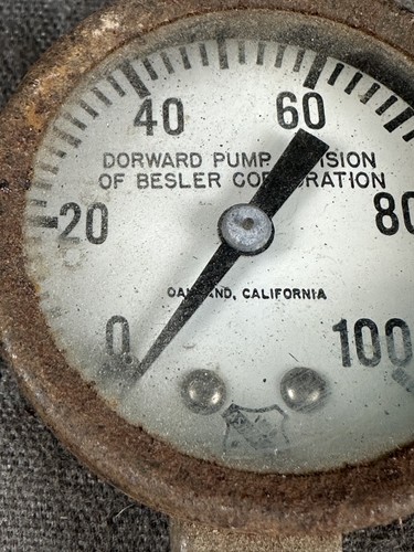 Vintage Dorward Pump Of Besler Group Pressure Gauge 100 Psi | eBay
