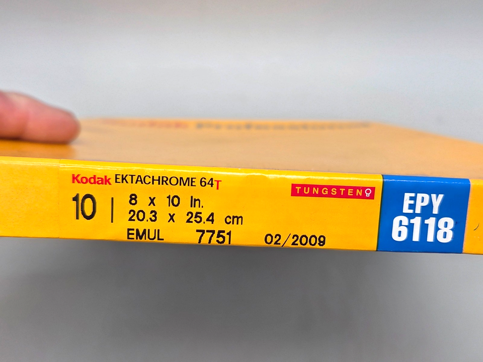 Sealed Kodak 6118 Ektachrome 64t 8x10 color reversal film (10 pack ...