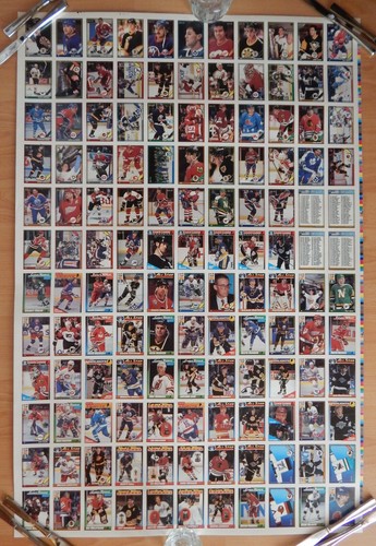 1991-92 OPC O-PEE CHEE HOCKEY 4 UNCUT SHEET 528 CARD SET NM Many Stars ...