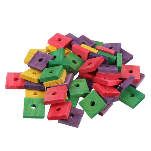 50 Pcs Parrot Chewing Toy Block Bird Toys Shredding for Birds Medium | eBay