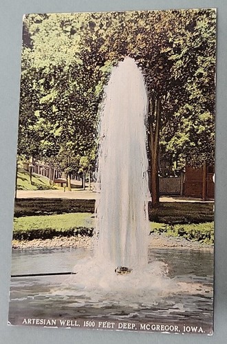 Artesian Well, 1500 Feet Deep, McGregor IA 1907-1915 Postcard | eBay