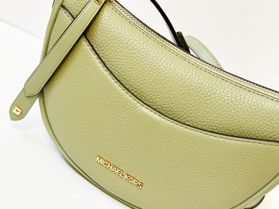 MICHAEL KORS DOVER SMALL MINI HALF MOON CROSSBODY LEATHER BAG | eBay
