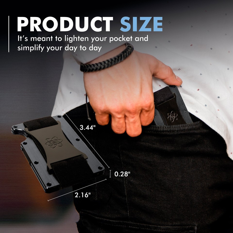 ROSSM Rigid Wallet for Men Minimalist Front Pocket Card Holder ...