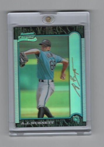 1999 BOWMAN CHROME GOLD REFRACTOR ROOKIE CARD #323 AJ BURNETT MINT ...