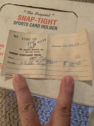 vintage seafood receipt shrimp Lafitte Barataria Bayou Rigaud Ed Martin ...