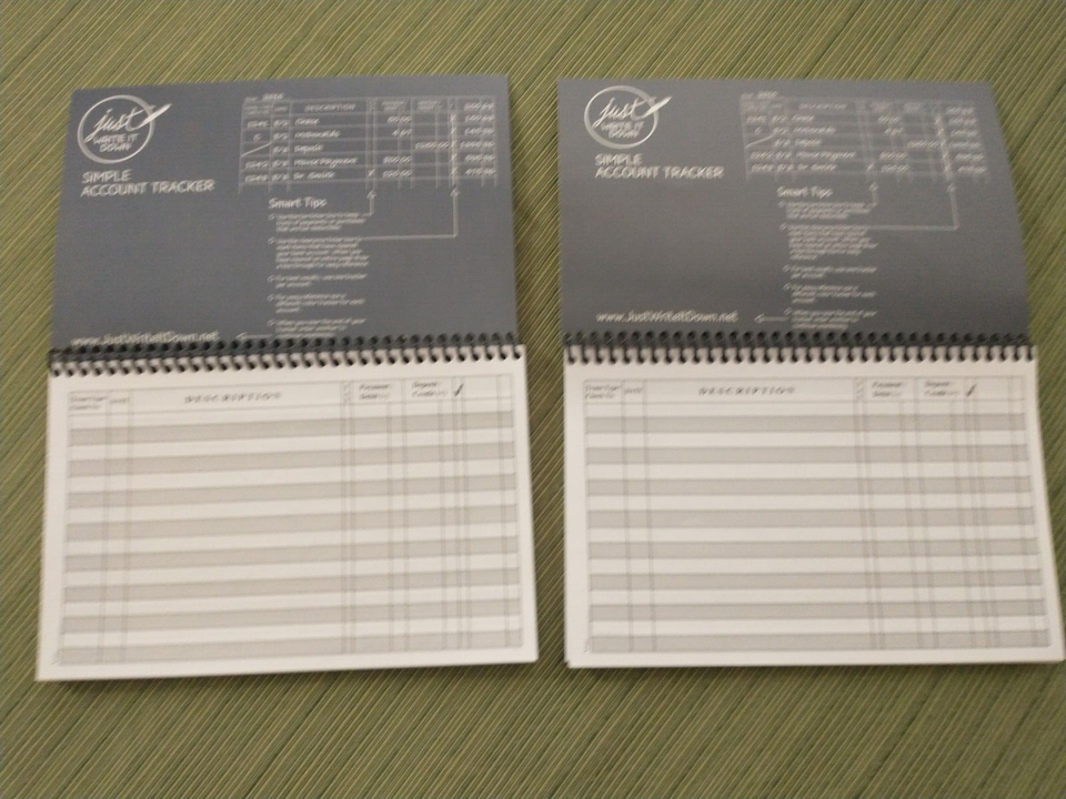 2 PK Checkbook Register Expense Tracker Notebook Transaction Book ...