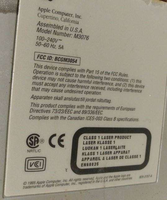 Apple Macintosh Performa 6200cd PowerPC M3076 Powers on for sale online ...