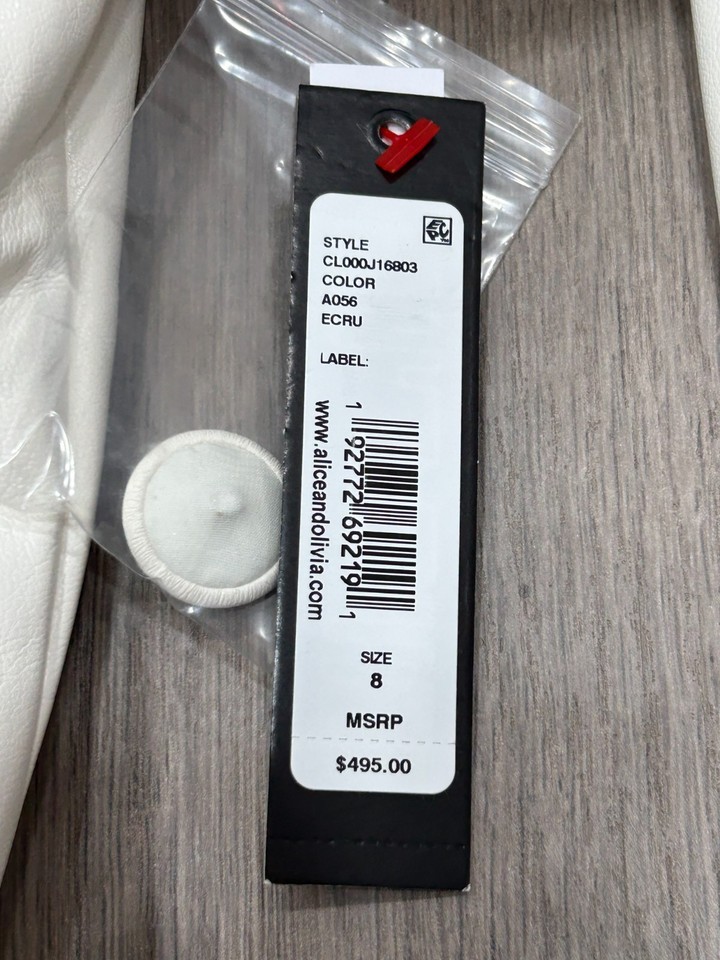 Alice + Olivia Womens Ivory Leather Notch Lapel Kyrie Tuxedo Skort ...