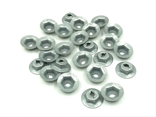 25 pcs 1/8 emblem name plate script thread cutting nuts fits Ford ...