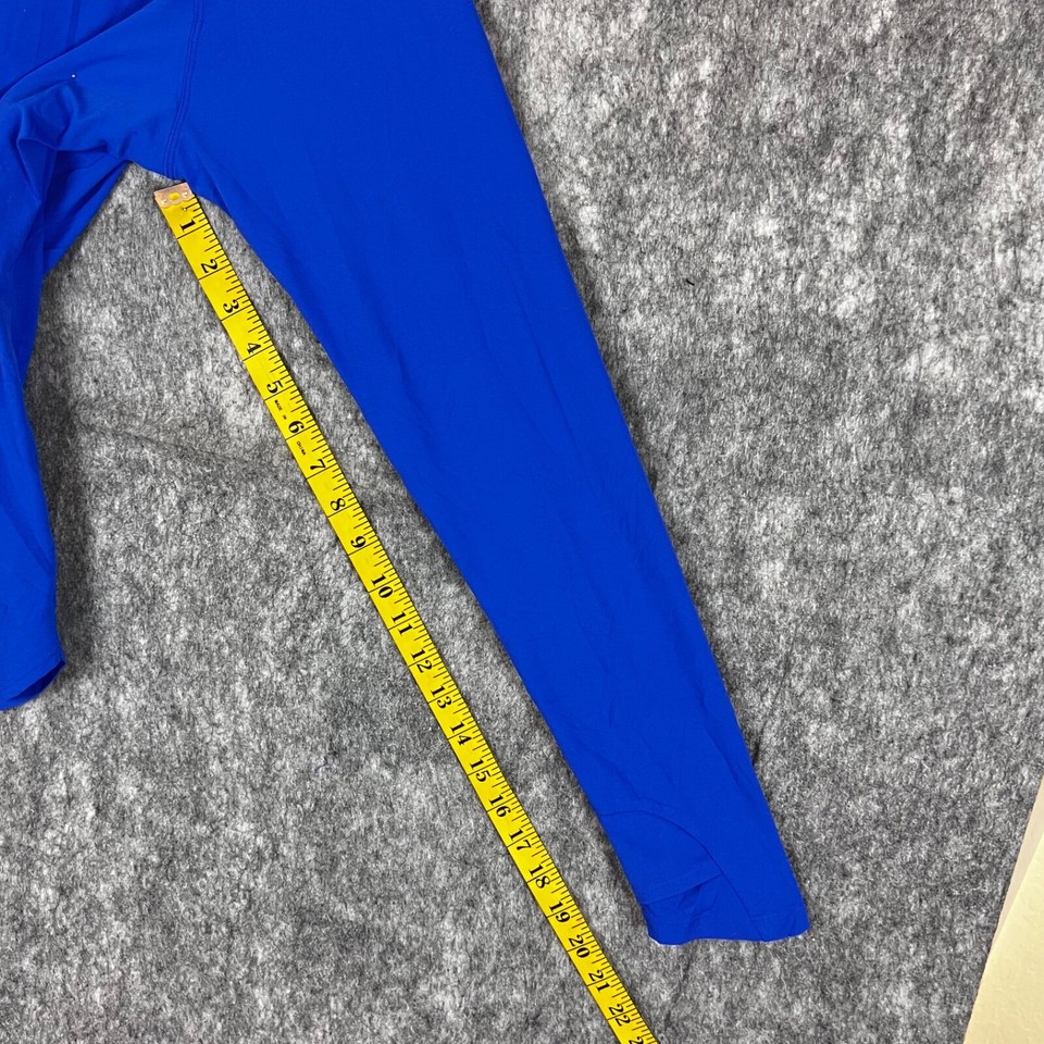 Coolibar Kawela Swim Top UPF 50+ Padded Shelf Bra Thumb Hole L/S Blue ...