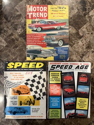 (3) 1957 Magazine Lot - Speed Racing, Speed Age & Motor Trend | eBay