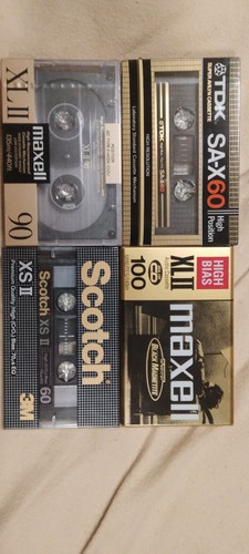 Lot of 4 Sealed Cassette Tapes – Maxell XLII, TDK SA-X, Scotch XS II ...