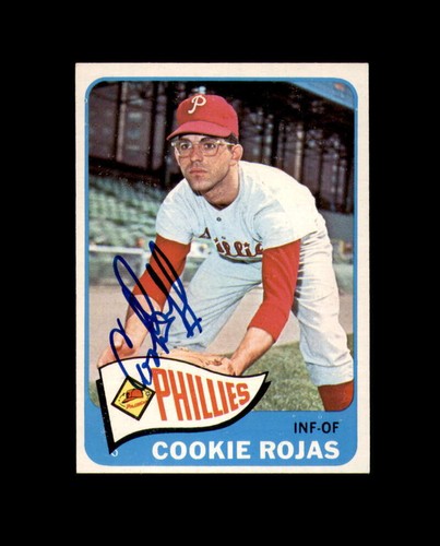 Cookie Rojas Signed Original 1965 Topps Philadelphia Phillies Autograph ...
