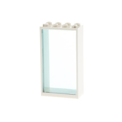 1x LEGO Window Frame 2x4x6 White Disc 1x4x6 Transparent Blue 57895 ...