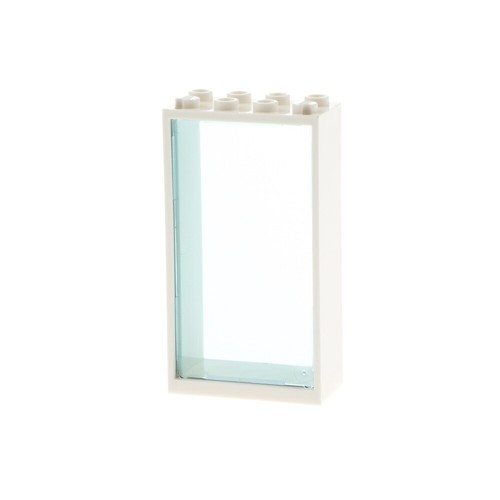 1x LEGO Window Frame 2x4x6 White Disc 1x4x6 Transparent Blue 57895 ...