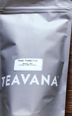🌈🍑 NEW! RARE! 8 Oz TEAVANA PEACH TRANQUILITY HERBAL SEALED TEA BAG! ☃️🎄 ...