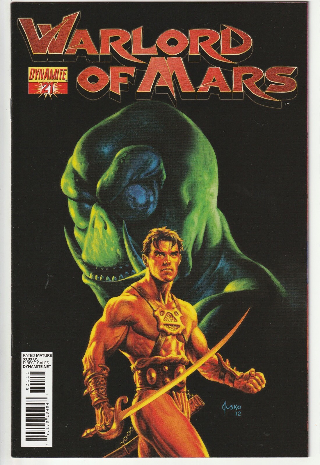 2012 WARLORD OF MARS #21 Jusko Variant Dynamite Comics Dejah Thoris ...
