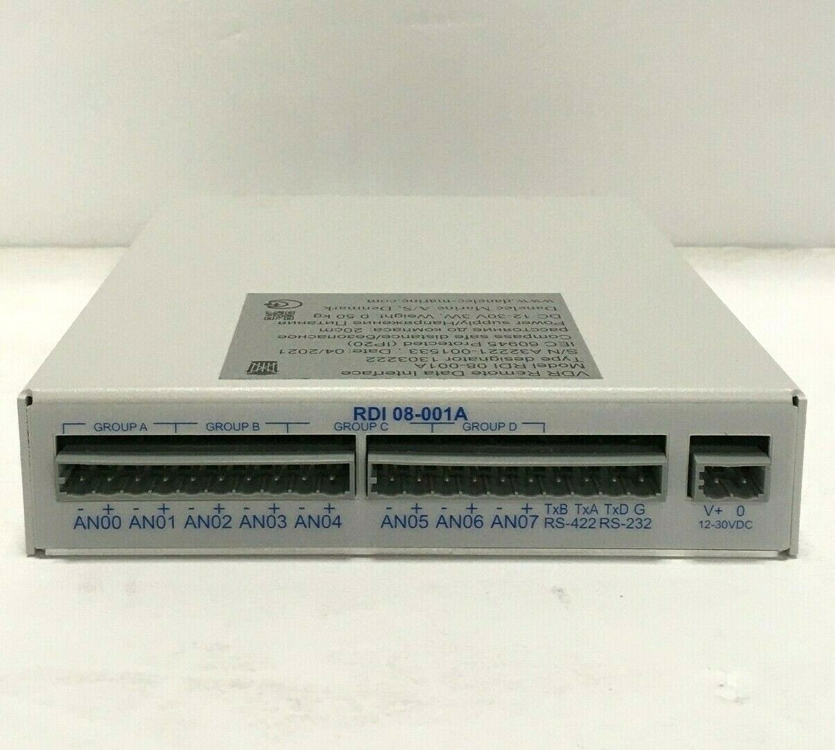 Danelec Marine VDR Remote Data Interface RDI 08-001A, Analog Data ...