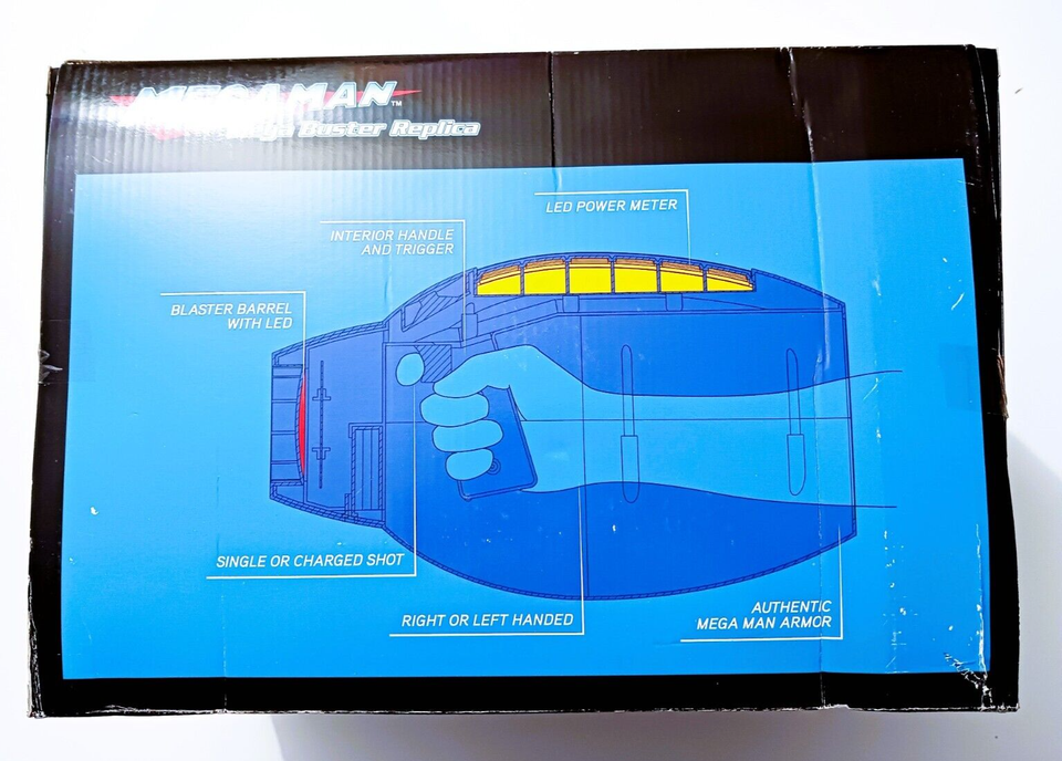 ⭐MEGAMAN BUSTER REPLICA BLASTER SET LIFE SIZE CAPCOM BY THINKGEEK NEW ...