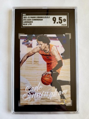 2021 PANINI CHRONICLES DRAFT BLUE CADE CUNNINGHAM RC! 1/99! SGC 9.5! 1/ ...