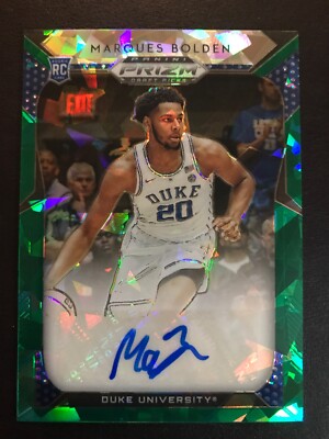 2019-20 Prizm Draft Marques Bolden Green Cracked Ice Rookie Auto #18/18 ...