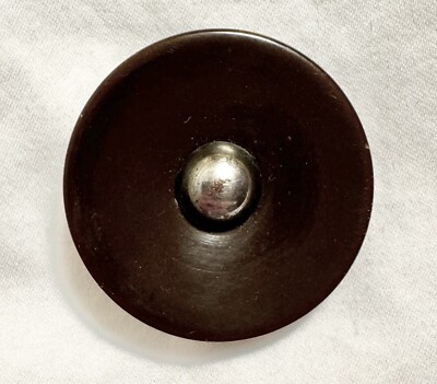 VTG Antique Large 1.5” Bakelite Button Metal OME Center BA37 | eBay