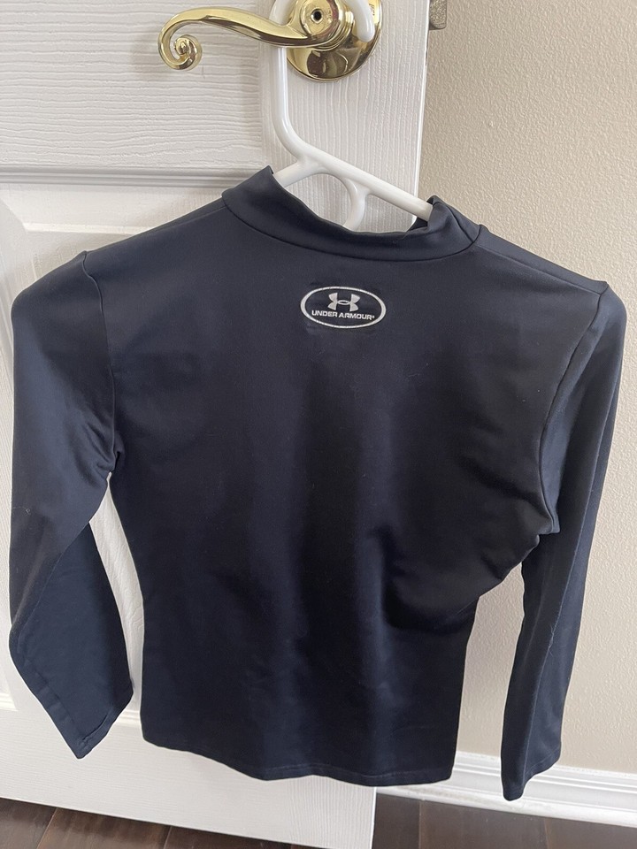 Under Armour Black Mock Turtleneck Compression Shirt - Size Youth Large ...