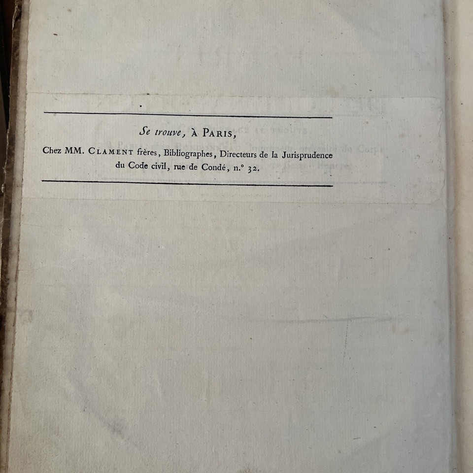 Esprit Du Code Napoléon Tome Premier A Paris 1805 | eBay