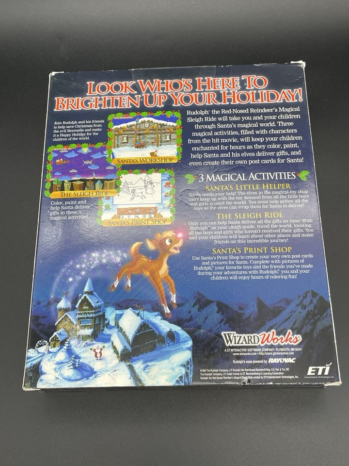 Rudolph The Red-Nosed Reindeer Magical Sleigh Ride WizardWorks MAC PC ...
