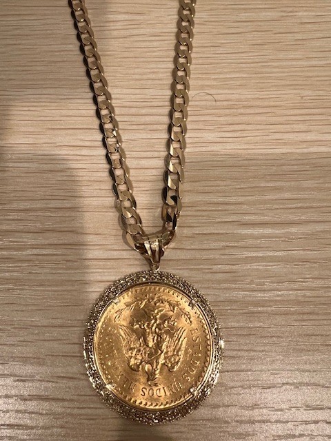 Centenario Mexican Real Gold 1923 SOLID REAL 22kt With Pendent ...