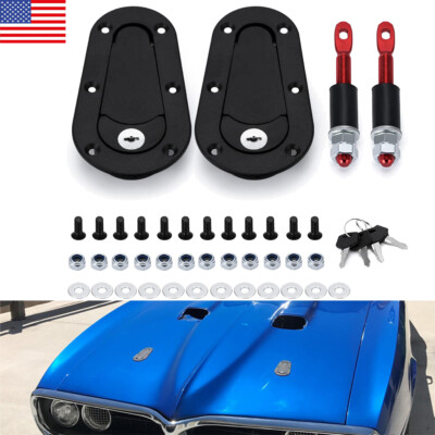 Universal Racing Car Flush Mount Quick Release Hood Latch Pin with Key ...