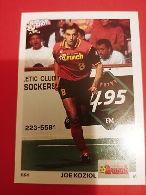 1990-91 Soccer Shots #64 Joe Koziol Cleveland Crunch | eBay