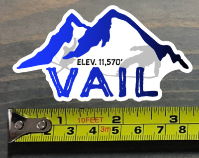 Vail Sticker Decal Mountain Ski 3.25" Snowboard Resort Colorado PO | eBay