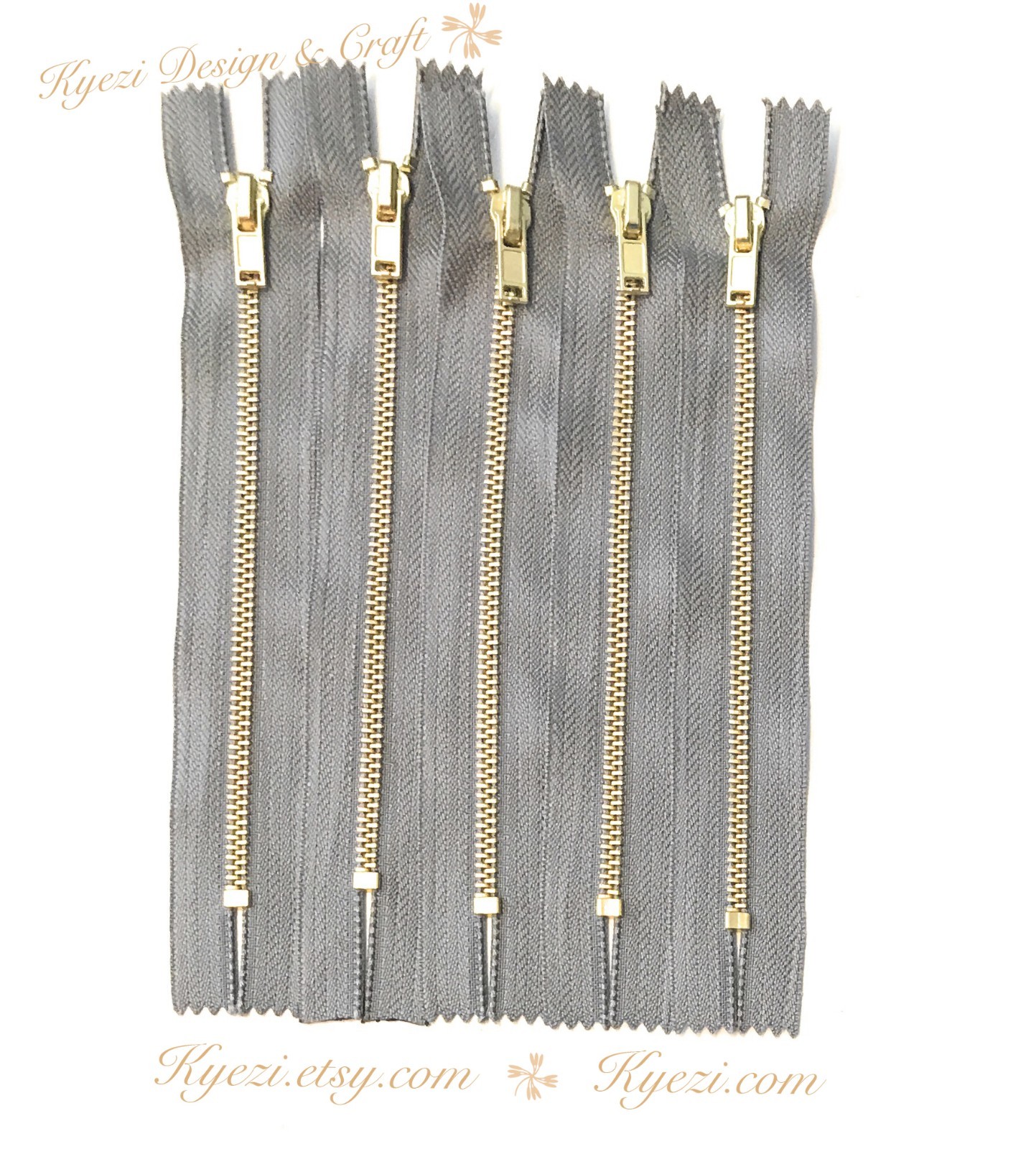 3 5 10 pcs Metal Teeth Closed End Zippers - 3",4", 5", 6" inch zipper ...