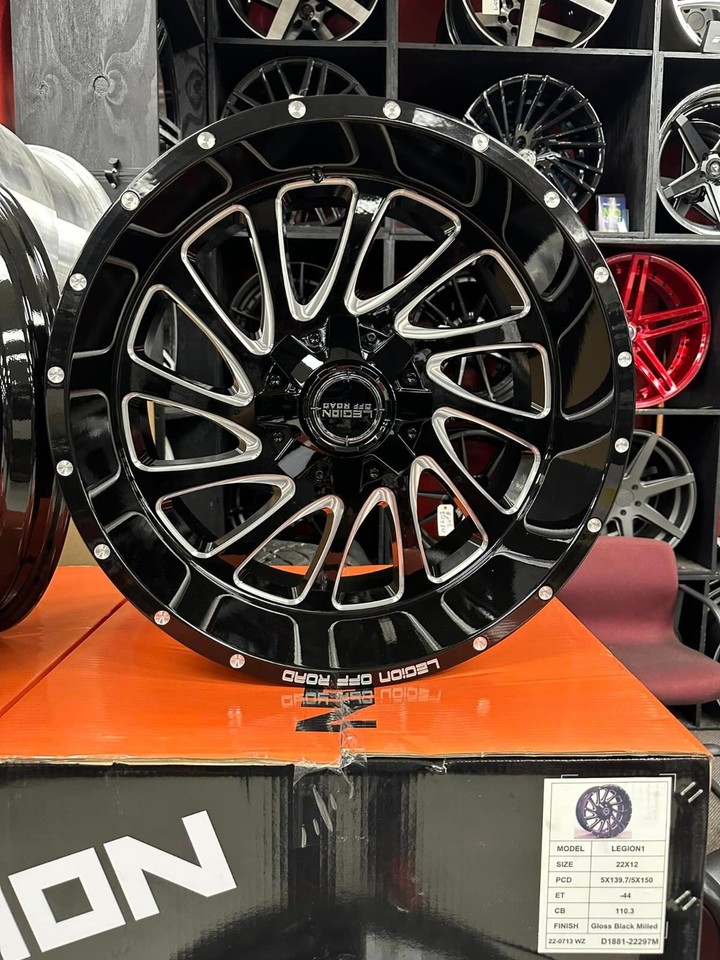 22X12 LEGION OFFROAD WHEELS TIRES W/33125022 TIRE 6X139.7 & 6X135 FORD ...