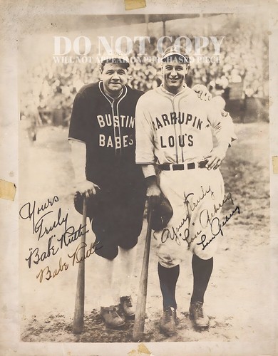 Babe Ruth and Lou Gehrig Photograph 8 X 10 - Rare 1927 Photo - Poster ...