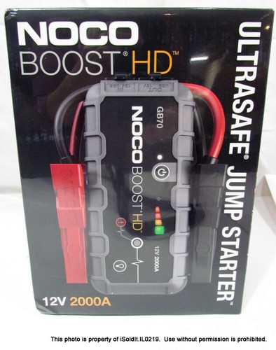 NEW NIB NOCO BOOST HD ULTRA-SAFE JUMP STARTER GB70 2000A 12V Lithium ...