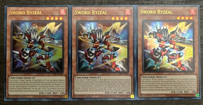 Yu-Gi-Oh! - 3x Sword Ryzeal - CRBR-EN001 - Ultra Rare - 1st Editon NM/M ...