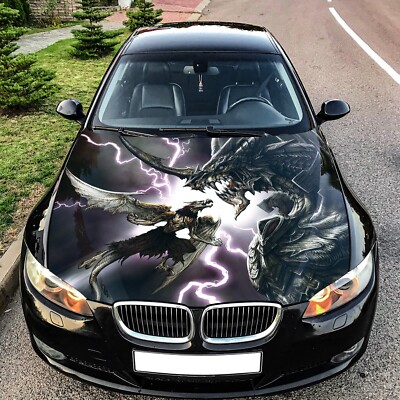 Dragon Car Hood Wrap Decal Vinyl Sticker Full Color Graphic Fit Any Car ...