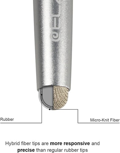 Elzo Stylus Pen Combo Universal Capacitive Touch 2 Packs, Black&Silver ...