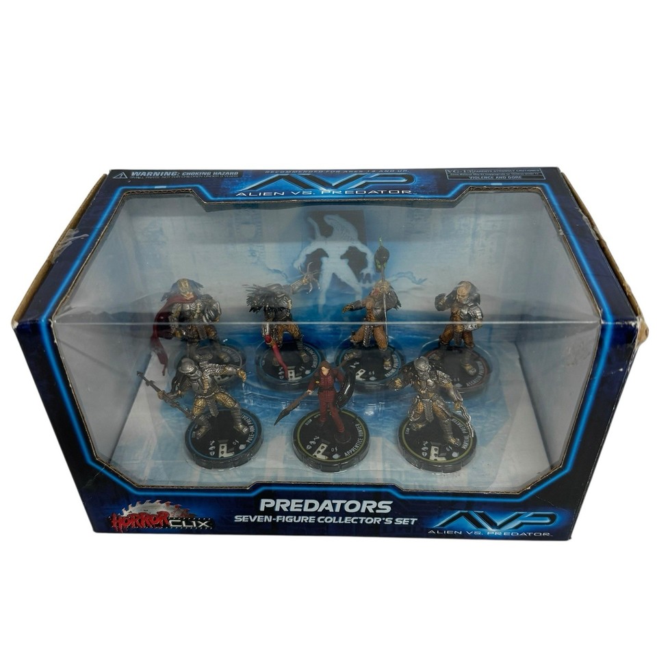 HorrorClix ~ PREDATORS Collector's Set AVP Alien vs Predator Complete ...
