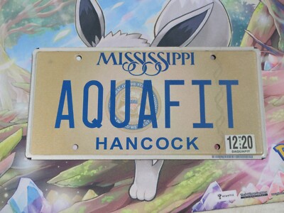 Mississippi Vanity License Plate Aqusa Fit Water Fitness Aerobics ...