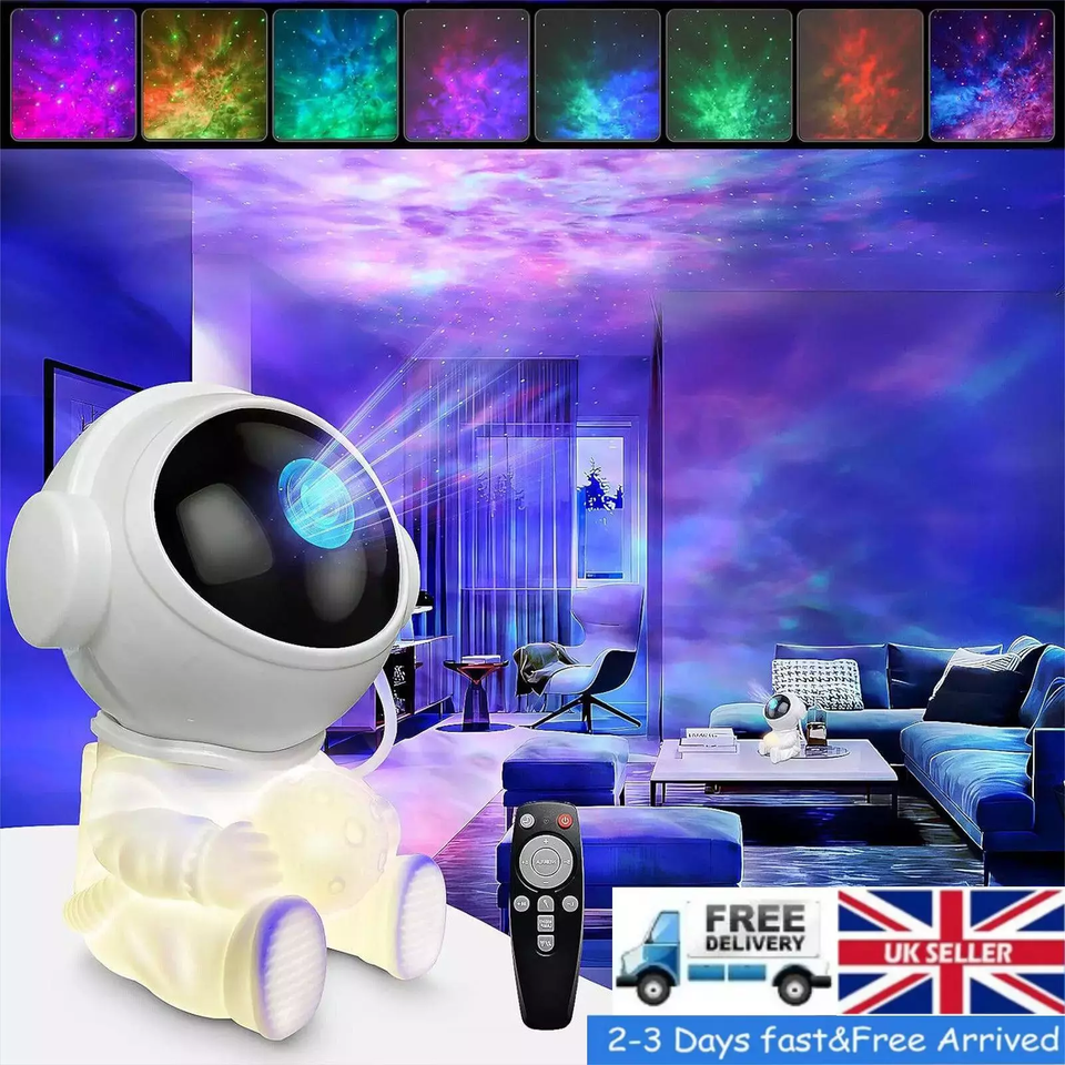 ⭐Astronaut Galaxy Projector Starry Star Sky Night Light Nebula Remote ...